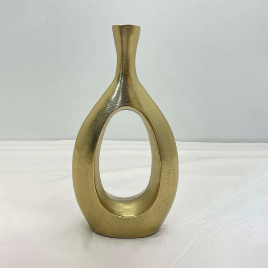 Home Decor - Golden Oval vase – Nova Furniture Mall Inc